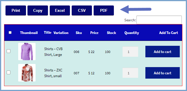Product Variations Table for WooCommerce (by FmeAddons) - Descargar Ahora!